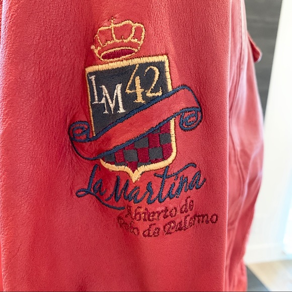 La Martina | Jackets & Coats | La Martina Red Leather Jacket | Poshmark